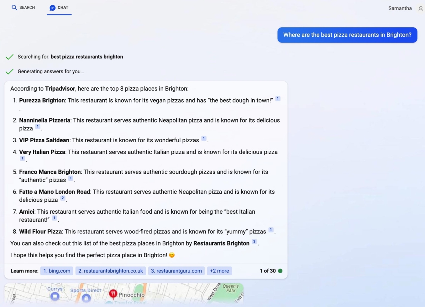 Generative AI in Local Search: A Case Study About Pizza - BrightLocal